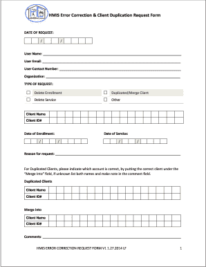 Fillable Online stancoha HMIS Error Correction Client Duplication Request Form - stancoha Fax ...