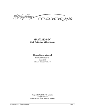 Fillable Online MAXX-2420 manual 071312doc Fax Email Print - pdfFiller