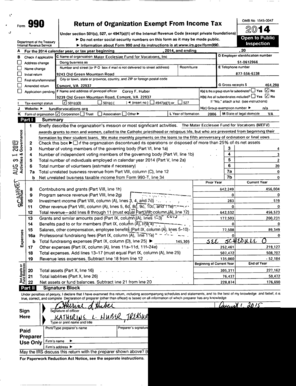 Fillable Online fundforvocations Form 990 OMB No 15450047 Return of Organization Exempt From ...