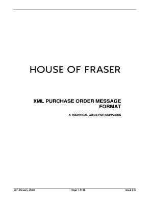 Fillable Online XML PURCHASE ORDER MESSAGE FORMAT - Extranet Fax Email ...