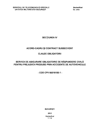 Fillable Online SECTIUNEA IV cadru si contract subsecventdoc Fax Email ...