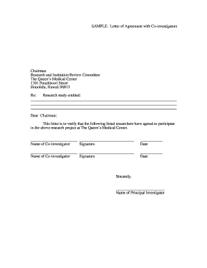Fillable Online ord queens SAMPLE: Letter of Agreement with ...