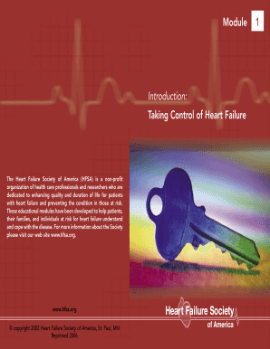Fillable Online hfsa Taking Control of Heart Failure - Module 1 Taking ...