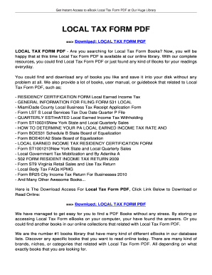 Fillable Online Local tax form pdf - tolianbiz Home Fax Email Print ...