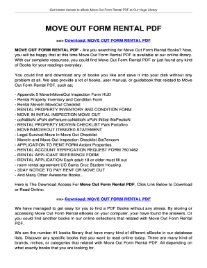 Fillable Online Move out form rental pdf - tolianbiz Home Fax Email ...