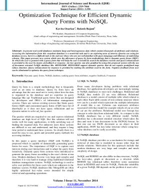 Fillable Online Optimization Technique for Efficient Dynamic Query Forms with NoSQL ...
