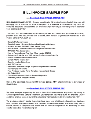 Fillable Online Bill invoice sample pdf - Your Happy Family Fax Email ...