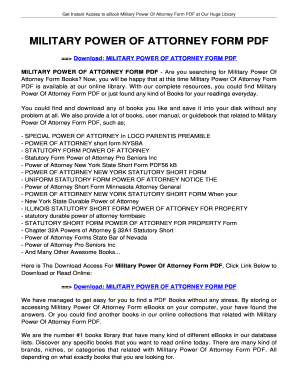 Fillable Online Military power of attorney form pdf - tolianbiz Home ...