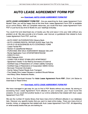 Fillable Online Auto lease agreement bformb pdf - Your Happy Family Fax ...