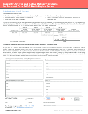 Fillable Online Specialty Actives and Active Delivery Systems Fax Email ...
