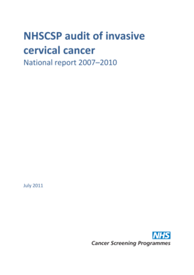 Fillable Online NHSCSP Audit of Invasive Cervical Cancer Finaldoc Fax ...
