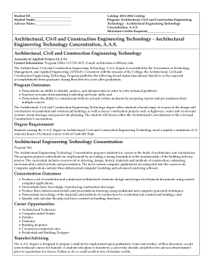 Fillable Online ww2 nscc Architectural Civil and Construction Engineering Technology ...