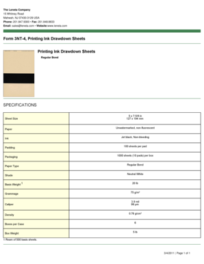 Fillable Online Form 3NT-4 Printing Ink Drawdown Sheets Printing Ink ...