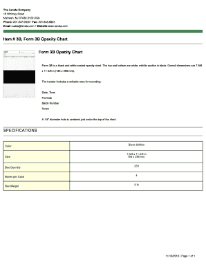 Fillable Online Item 3B Form 3B Opacity Chart Form 3B Opacity Chart Fax ...