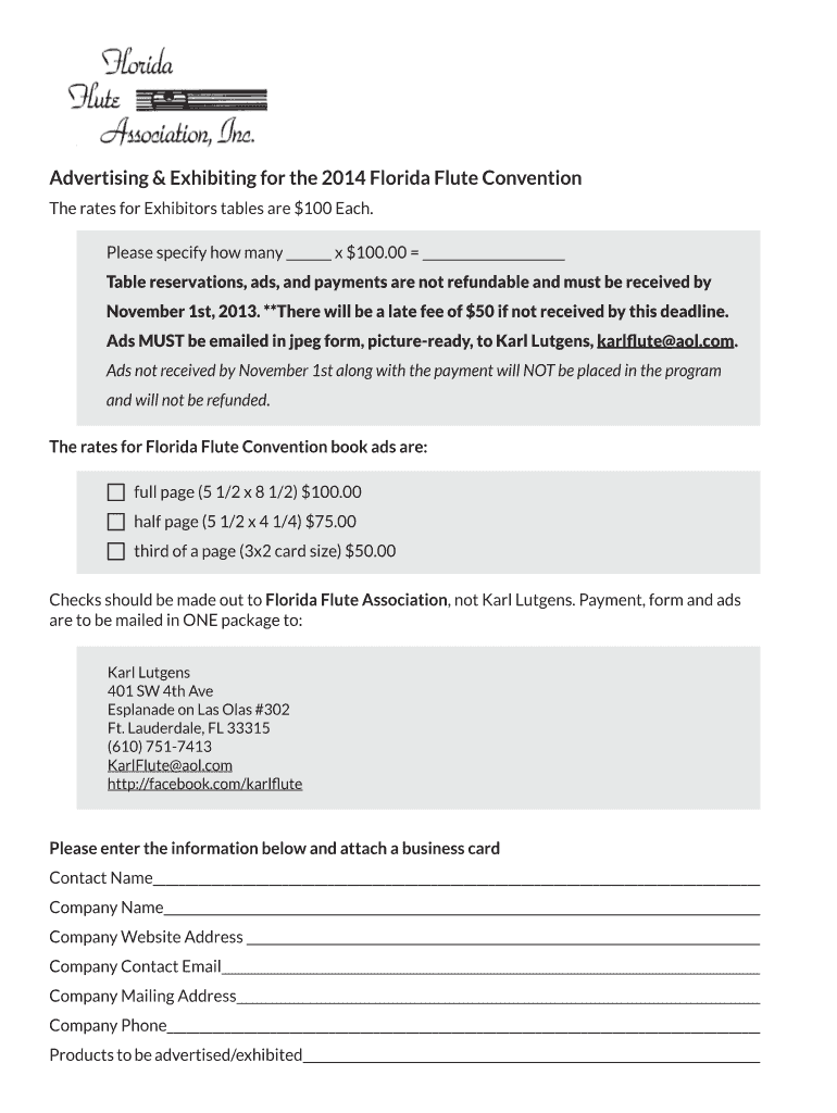 Fillable Online floridaflute 2014 INTERCOLLEGIATE HONORS CHOIR APPLICATION FORM Fax Email Print ...