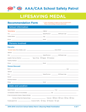 Fillable Online LIFESAVING MEDAL Fax Email Print - pdfFiller