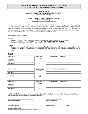 Fillable Online broward k12 fl Application for Employment .doc Fax ...