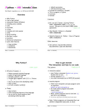 Fillable Online southampton ac Python AN IntroduCtion - southampton ac ...