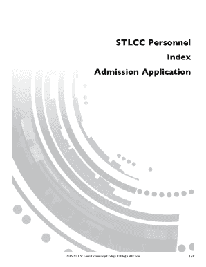 Fillable Online stlcc STLCC Personnel Index Admission Application - stlcc Fax Email Print ...