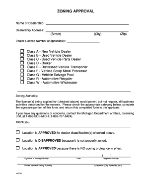 Fillable Online mich Zoning and Municipality Approval Forms Fax Email ...