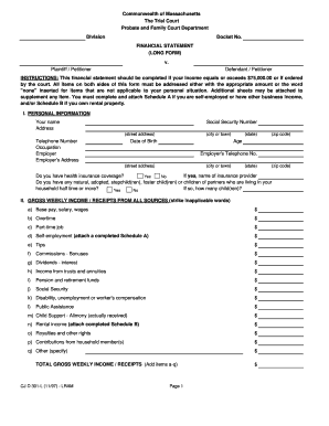 Fillable Online Financial statement long form blank - Mediatecom Fax ...