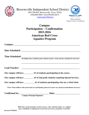 Fillable Online bisd Brownsville Independent School District 2901 FM ...