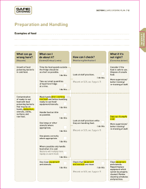 Fillable Online SECTION 3SAFE CATERING PLAN / 12 Fax Email Print ...