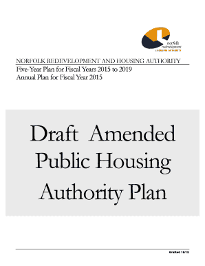Fillable Online Draft Amended Public Housing Authority Plan Fax Email ...