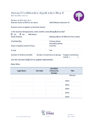 Fillable Online idahostars STQ - Step 6 - Annual Confirmation ...