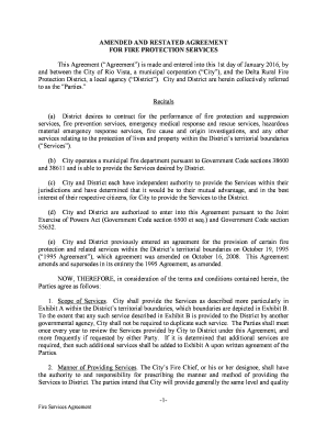 Fillable Online 315 Item 56 ATTACH 2 Amended Fire Services Agreement ...