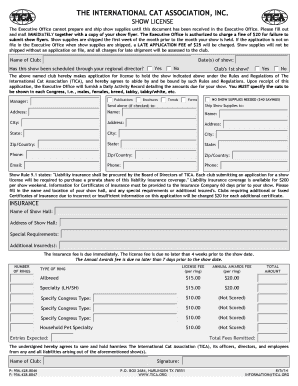 Fillable Online tica SHOW LICENSE Fax Email Print - pdfFiller