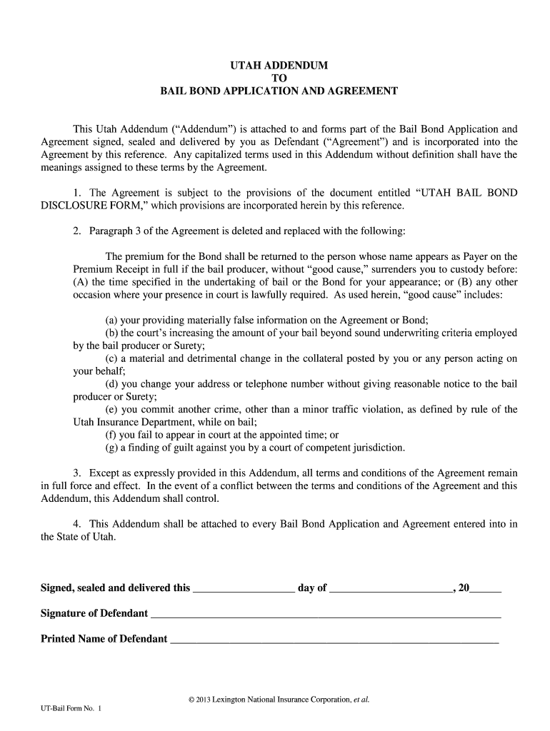 Fillable Online UTAH ADDENDUM Fax Email Print - pdfFiller