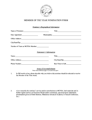 Fillable Online mcfoa Member of the Year Application - mcfoa Fax Email ...