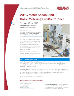 Fillable Online mmua 2016 Meter School and Basic Metering Pre ...