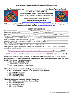 Fillable Online nega-bsa Boy Scouts of America Northeast Georgia ...