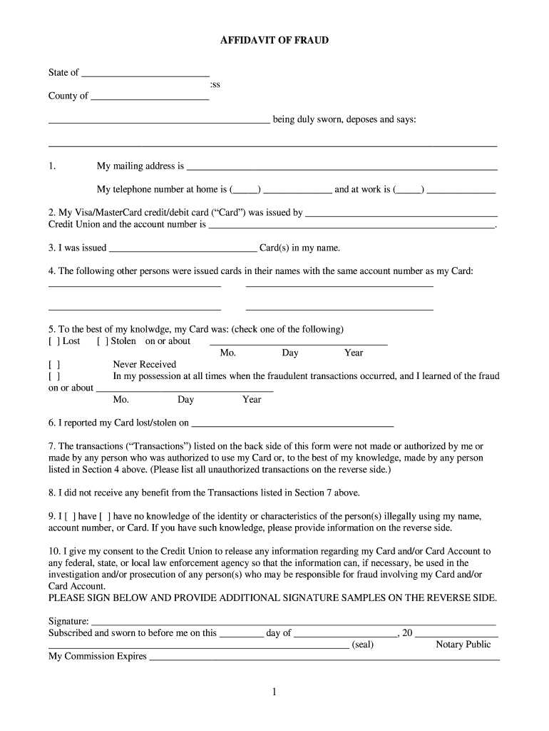 Fillable Online oppsvt Affidavit of Fraud - boppsvtorgb Fax Email Print ...