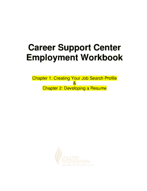 Fillable Online old epilepsyfoundation Career Support Center Employment ...