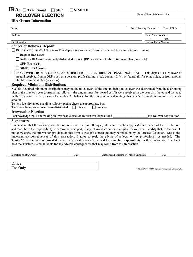 Fillable Online orlandofcu IRA Traditional SEP SIMPLE ROLLOVER ELECTION ...