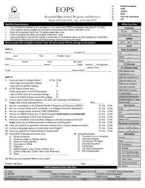 Fillable Online UP EOPS CARE - bcuyamacanetb Fax Email Print - pdfFiller