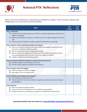 Fillable Online floridapta PTA Leader Checklist Fax Email Print - pdfFiller