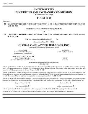 Fillable Online Global cash access holdings inc Fax Email Print - pdfFiller