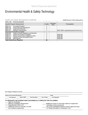 Fillable Online mcckc Environmental Health Safety Technology - mcckc Fax Email Print - pdfFiller
