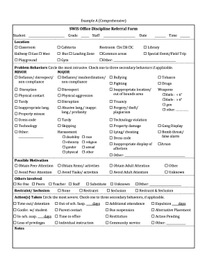 Fillable Online ocde SWIS Office Discipline Referral Form - ocde Fax ...