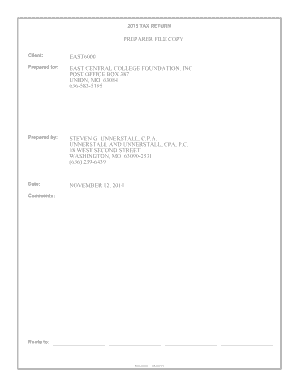 Fillable Online eastcentral 2013 TAX RETURN Client EAST6000 - East ...