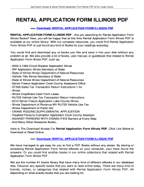 Fillable Online Rental bapplicationb form illinois pdf - tolianbiz Home ...