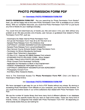 Fillable Online Photo permission form pdf - tolianbiz Home Fax Email ...