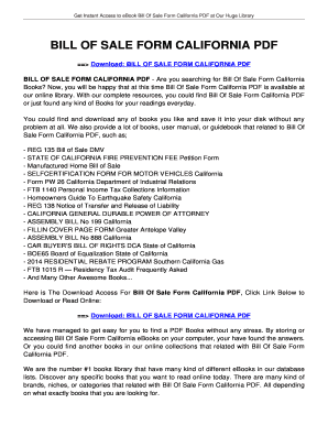 Fillable Online Bill of sale form california pdf - tolianbiz Home Fax ...