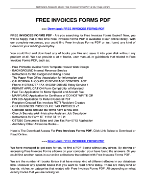 Fillable Online Free invoices forms pdf - tolianbiz Home Fax Email ...