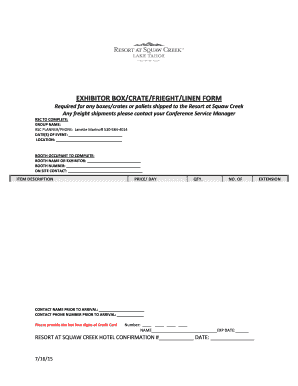 Fillable Online nsaa Exhibitor Shipping Form - NSAA - nsaa Fax Email ...