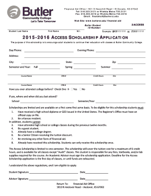Fillable Online documents butlercc Student Last Name First Name MI ...